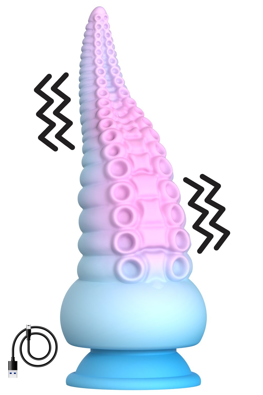 Gode ventouse tentacule Kraken vibrant - NV Toys